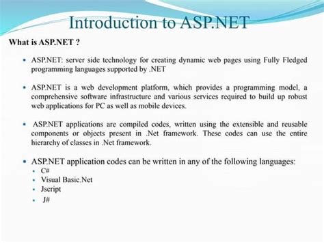 Tracing In Aspnet