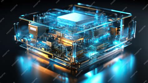 Premium Ai Image Electronic Circuit Board Mainboard Microchip