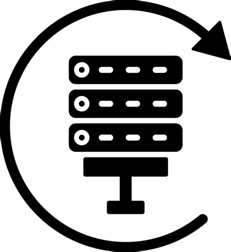 Data Backup Or Reload Storage Server Icon Vector Art At Vecteezy