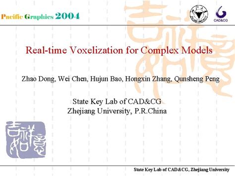 realtime voxelization for complex models zhao dong wei