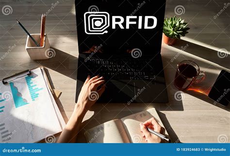 RFID Radio Frequency Identification Technology Concept On Device Screen Security And Automation