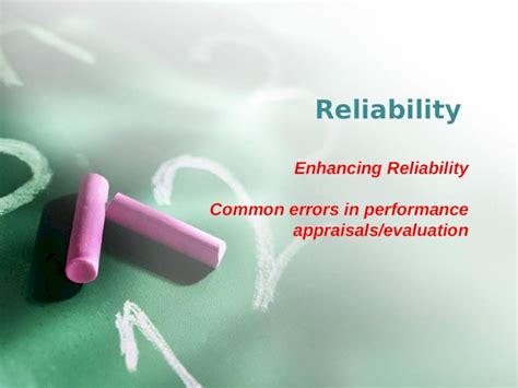 Pptx Enhancing Reliability And Error In Evaluation Dokumentips