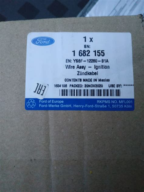 1682155 Провода высоковольтные Zetec-S Ford | Запчасти на DRIVE2