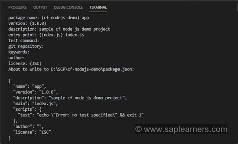 How To Create And Deploy Nodejs App With Scp Cloud Foundry