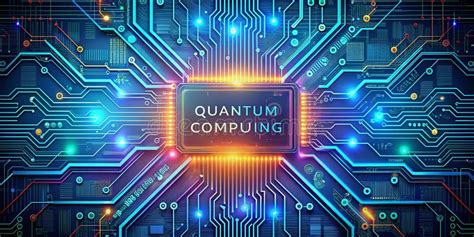 Futuristic Quantum Computing Circuit Board Triadic Color Scheme