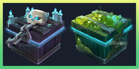 Artstation Mythical Crates 2d Game Asset Game Assets