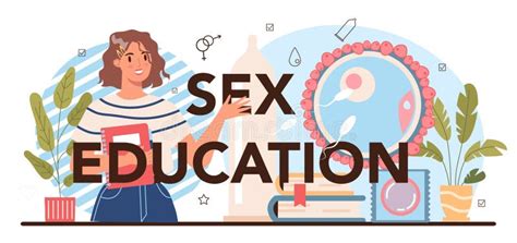 Sex Education Typographic Header Sexual Health Lesson Stock Vector