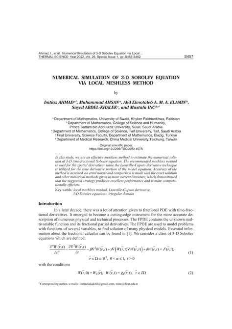 pdf numerical simulation of 3 d sobolev equation via local meshless