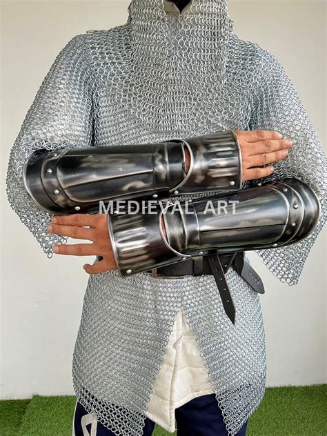 Medieval Knight Leg Armor Bracers Armor Larp Armor Fantasy Armor
