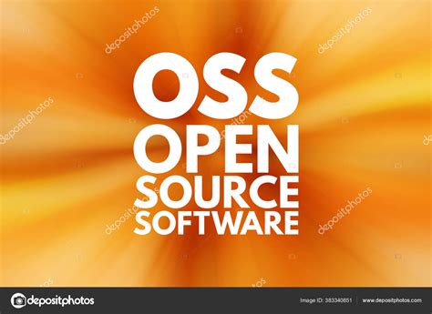 oss open source software acronym technology concept background — stock