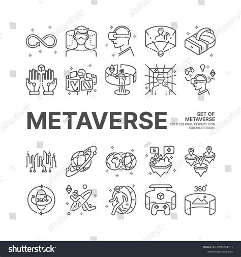 Metaverse Line Icon Set Vr Virtual Stock Vector (Royalty Free) 2093294731 | Shutterstock