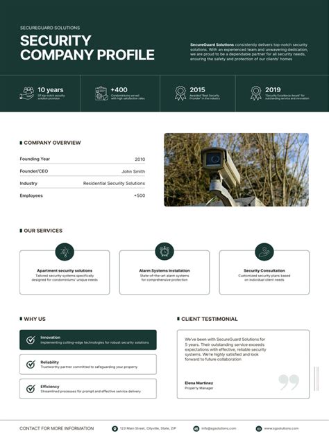 Security Company Profile Pdf Business