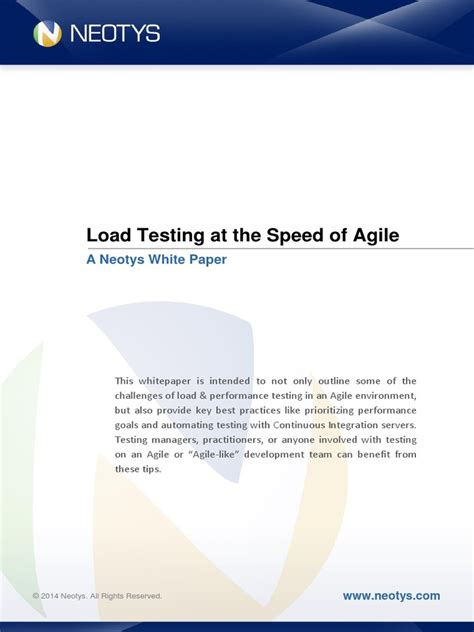 neotys whitepaper agile load testing en pdf pdf business