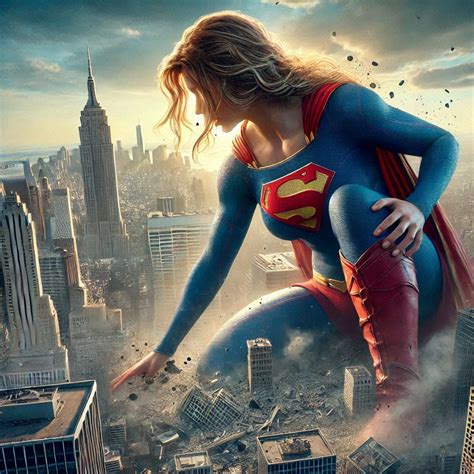 Giantess Supergirl Landing By Memesrus1234 On Deviantart