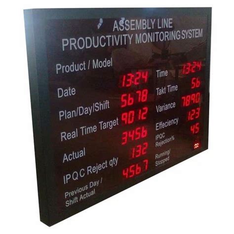Wall Mounted Digital Production Display Board Pixel Density High
