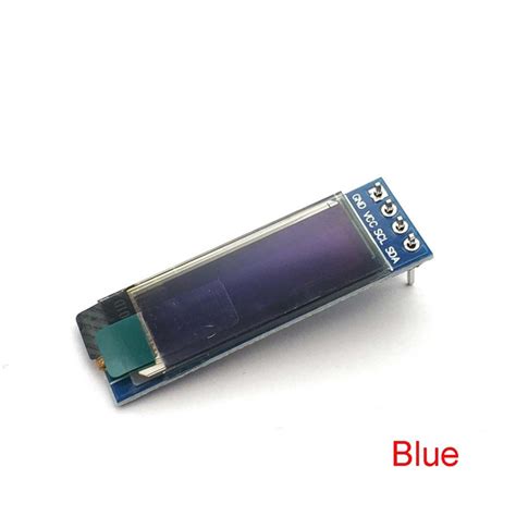 Синий 091 дюймовый Oled Iic последовательный Oled дисплей модуль 128x64 I2c Ssd1306 12864
