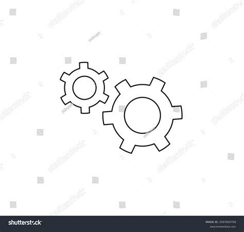 Two Gears Interconnected Symbolizing Settings Teamwork Stock Vector Royalty Free 2507924759
