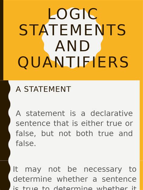 Logic Statements And Quantifiers Pdf Mathematical Logic Metalogic