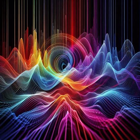 An Abstract Representation Of A Analog Sound Frequency Showcases