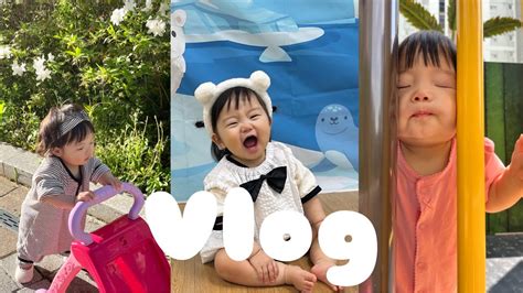 Vlog 육아브이로그 걸음마보조기와 좋은 날씨만 있으면 어디든 갈 수 있어 😎 334 344일아기 11개월아기 돌잔치준비 폭풍옹알이 문센데이