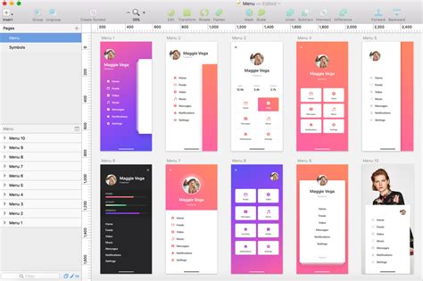 Menu Mobile UI Kit For IPhone X By Hoangpts TheHungryJPEG
