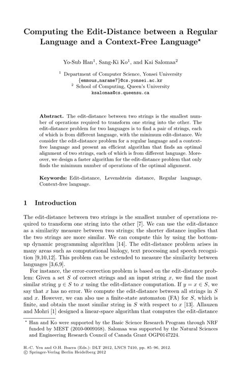 pdf computing the edit distance between a regular language and a