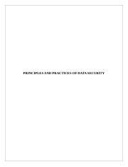 Security Framework Or Model 1 Docx PRINCIPLES AND PRACTICES OF DATA SECURITY Table Of