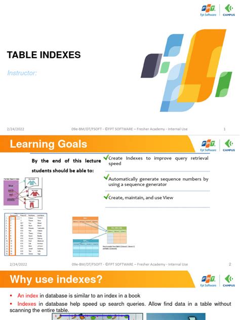 Lecture 7 Table Indexes Pdf