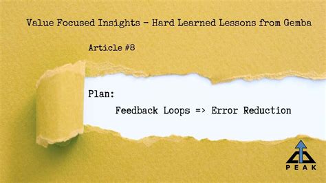 Feedback Loops Error Reduction