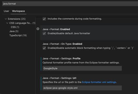 VSCodeでJavaフォーマッタの設定 Java Snippets