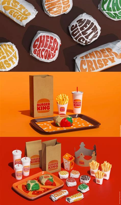 버거킹의 새로운 타이포그래피가 들어간 패키지 디자인 Room Accessories Branding Packaging