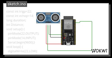 Ultrasonic Interfacing Wokwi Esp32 Stm32 Arduino Simulator