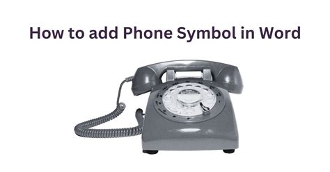 Phone Symbol In Word Where To Find And How To Insert It In Document
