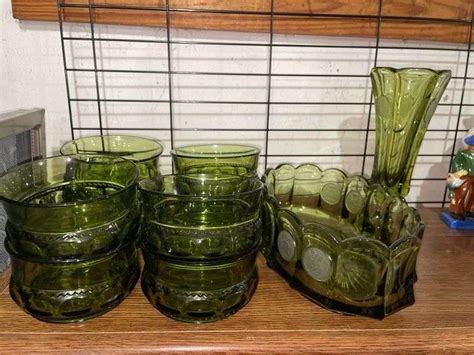 Vintage Green Glassware Auction Ohio