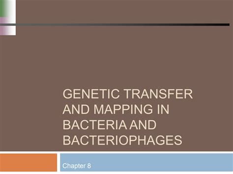 Genetic Analysis And Mapping In Bacteria And Bacteriophages Pptx