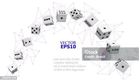 선과 삼각형 다각형의 형태로 포인트의 네트워크에 의해 포위 하는 아치의 형태로 주사위 벡터 일러스트입니다 프레 젠 테이 션 배경입니다 시점에 대한 스톡 벡터 아트 및 기타