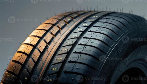 Close Up View Of A Tire With Intricate Tread Pattern And Rubber Texture