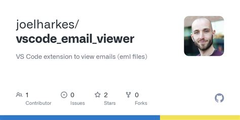 github joelharkes vscode email viewer vs code extension to view