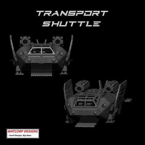 Archivo 3d Transporte Sci Fi Shuttle ️ ・objeto Imprimible En 3d Para Descargar・cults