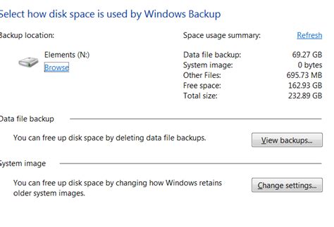 Windows Backup Says Not Enough Space On External Drive But There Is Solved Windows Forums