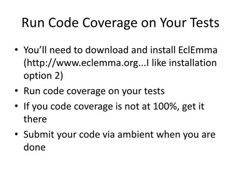 Ppt Unit Testing And Code Coverage Powerpoint Presentation Free