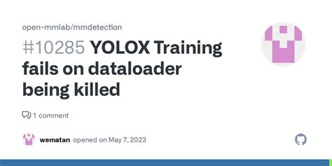 Yolox Training Fails On Dataloader Being Killed · Issue 10285 · Open