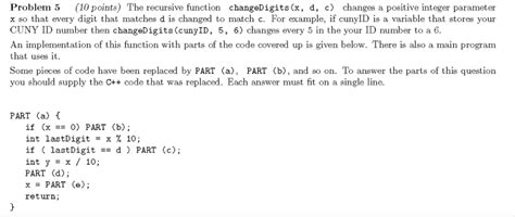 Solved Problem 5 10 Points The Recursive Function