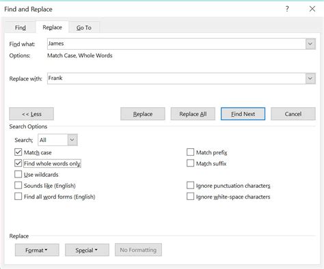 Tips For Using Find And Replace In Word Terry Odell