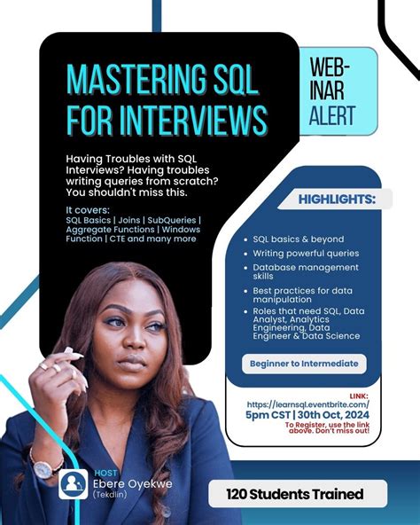 Sqlwebinar Learnsql Datascience Databasemanagement Tekdlin Sqlmastery Dataanalytics Tekdlin