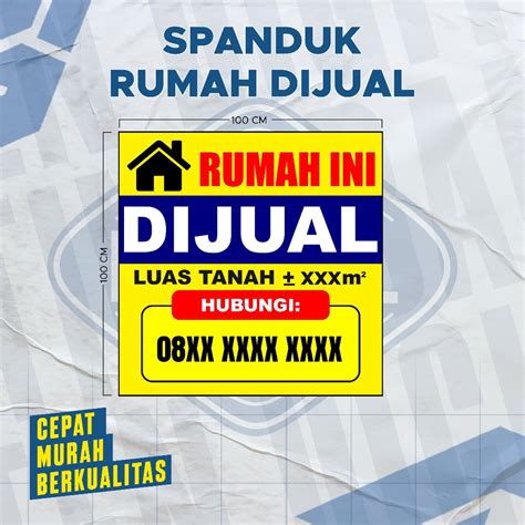 Jual Spanduk Rumah Dijual Shopee Indonesia