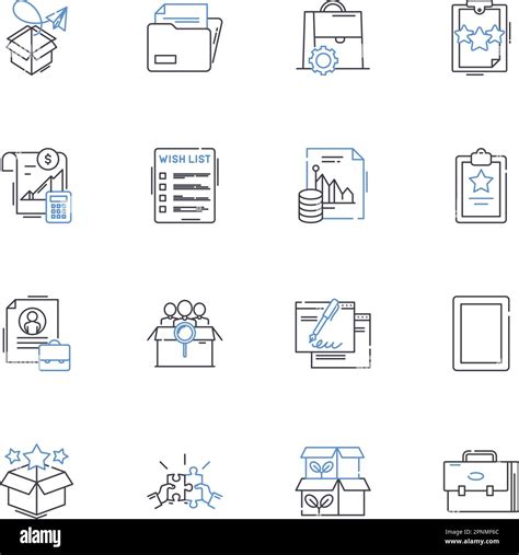 Official Paperwork Line Icons Collection Documentation Forms
