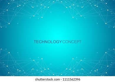 Abstract Technology Big Data Visualization Futuristic Stock Vector Royalty Free