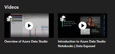 Welcome Page Video Images Aren T Showing Issue Microsoft Azuredatastudio GitHub