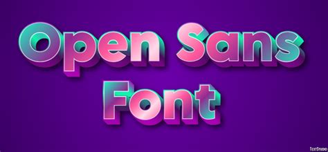 open sans font text effect and logo design font